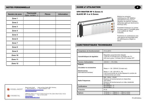 Centrale maitre radio - Finimetal