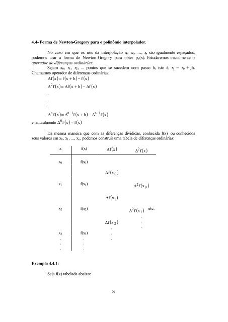 Método de Newton Gregory