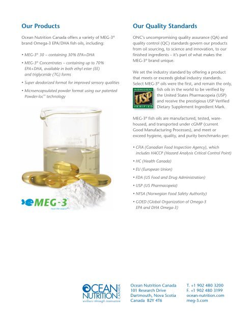 The World's Largest Omega-3 EPA/DHA ... - Ocean Nutrition Canada