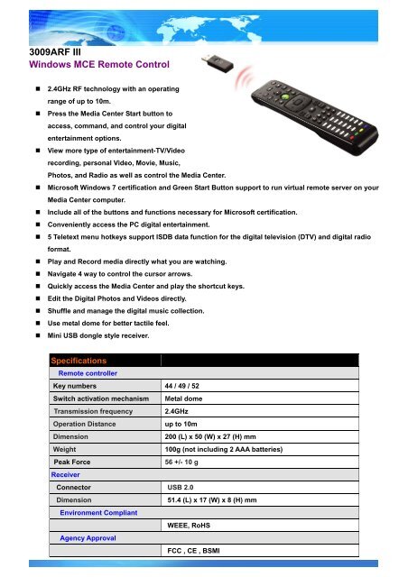 5139U / 5139H Mini Keyboard