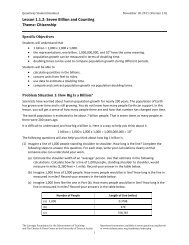 Lesson 1.1.2: Seven Billion and Counting Theme ... - Instructor Pages