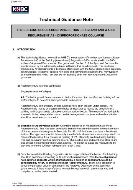 Technical Guidance Note