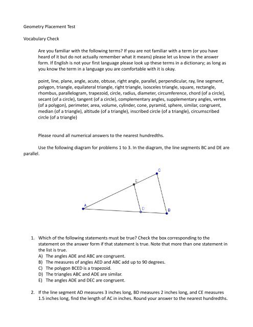 Geometry Similarity Test For