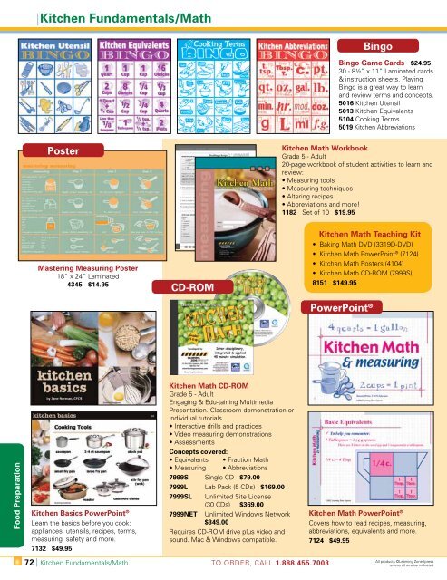 Kitchen Fundamentals/Math - Learning Zone Express
