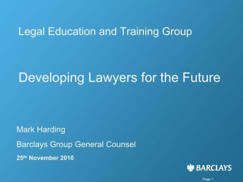 Barclays Group Organisation and Legal Entity Structure - LETG