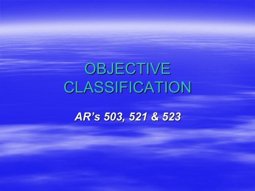 Objective Classification - PPT - Nevada Department of Corrections