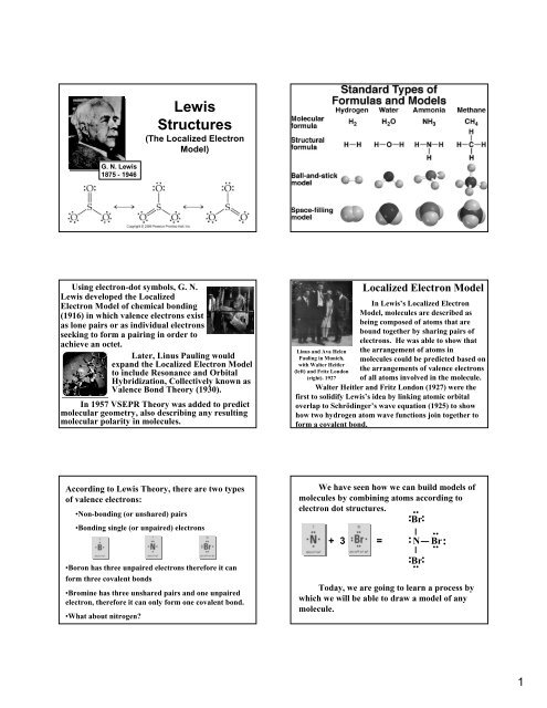 Lewis Structures Examples Ch 1 : Drawing Lewis Structures