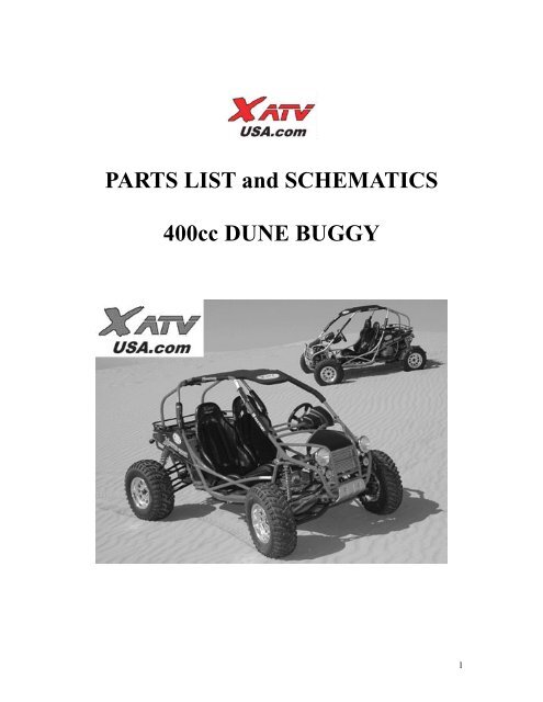 PARTS LIST and SCHEMATICS 400cc DUNE ... - Family Go Karts
