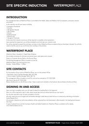 SITE SPECIFIC INDUCTION - Waterfront Place