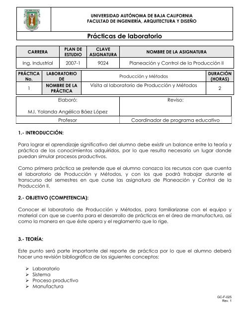 PrÃƒÂ¡cticas de laboratorio - Universidad AutÃƒÂ³noma de Baja California