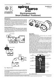 SP200 electropneumatic smart positioner - Spirax Sarco