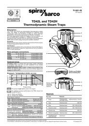 TD42S2 Thermodynamic Steam Traps - Spirax Sarco