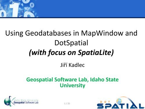 Using Geodatabases in MapWindow and DotSpatial (with focus on ...