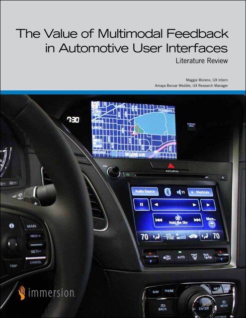 The Value of Multimodal Feedback in Automotive User Interfaces