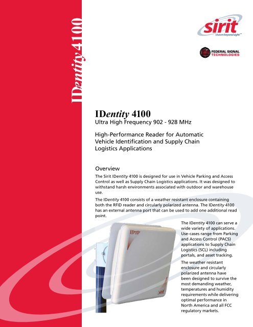 IDentity 4100 - Sirit