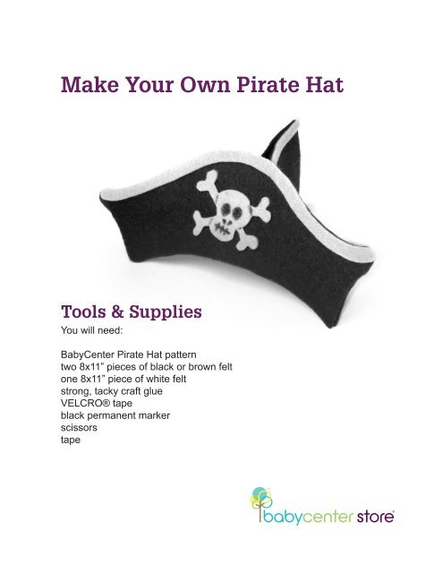 Felt Pirate Hat Pattern