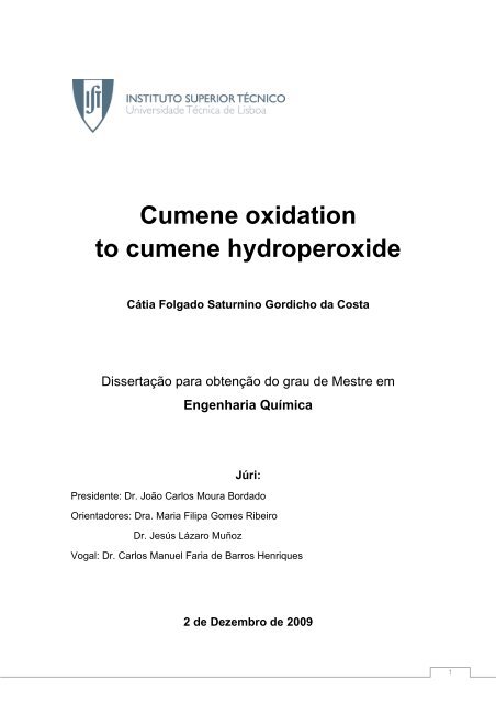 Cumene oxidation to cumene hydroperoxide
