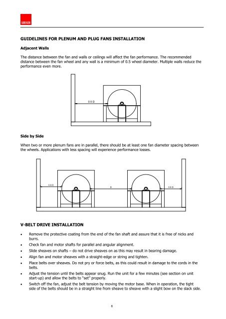 GUIDELINES FOR PLENUM AND