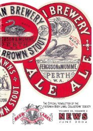 labels from steel river brewery - The Victorian Beer label Collectors ...
