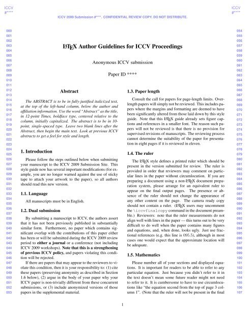 LATEX Author Guidelines for ICCV Proceedings