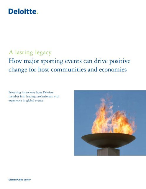 A lasting legacy How major sporting events can drive ... - Deloitte