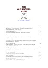 Download the Lunch Menu - Sunninghill Hotel