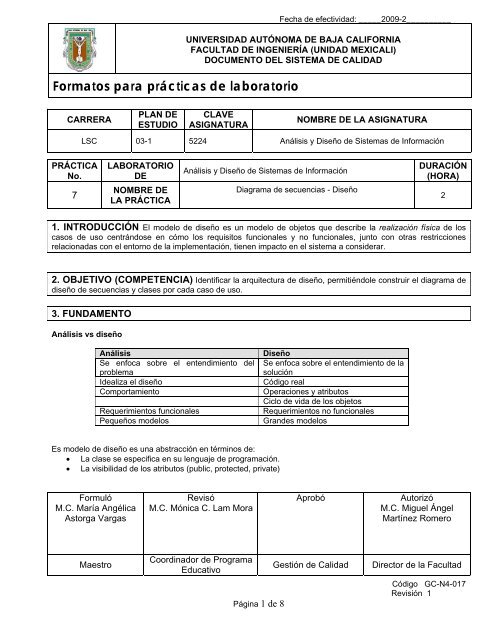 Formatos para prácticas de laboratorio - Universidad Autónoma de ...