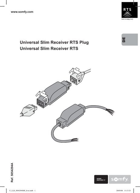 Universal Slim Receiver RTS Plug Universal Slim Receiver RTS