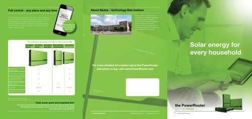 Brochure - Solar Energy For Every Household - the PowerRouter