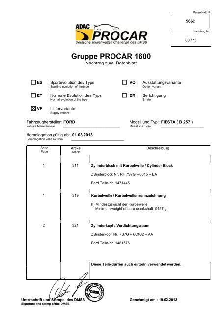 Ford Fiesta (B 299) - ADAC Procar