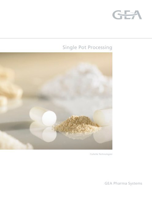 Single Pot Processing - GEA Pharma Systems
