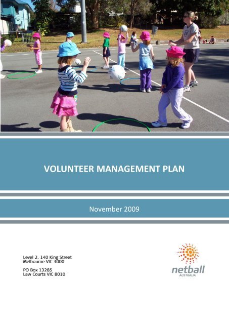 National Volunteer Management Plan - Netball Australia