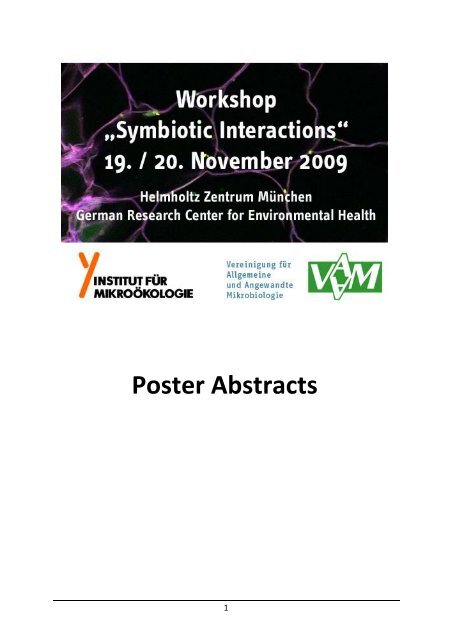 Symbiotic Interactions Poster - Helmholtz Zentrum München