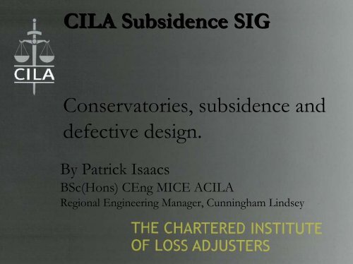 Patrick Isaacs - CILA/The Chartered Institute of Loss Adjusters