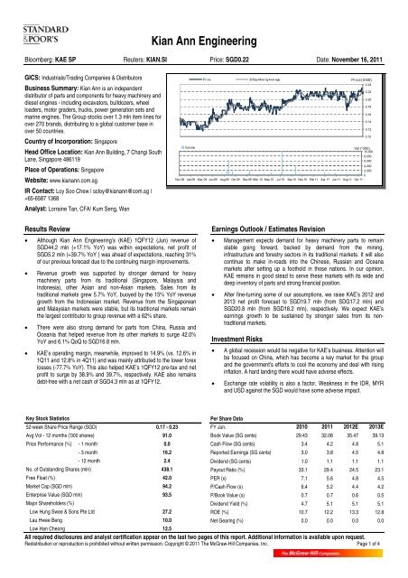 Kian Ann Engineering Pte Ltd