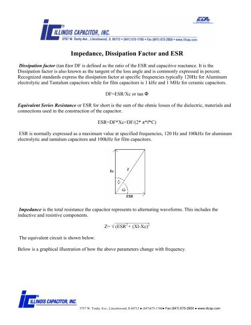 Dissipation Factor/ ESR - Illinois Capacitor