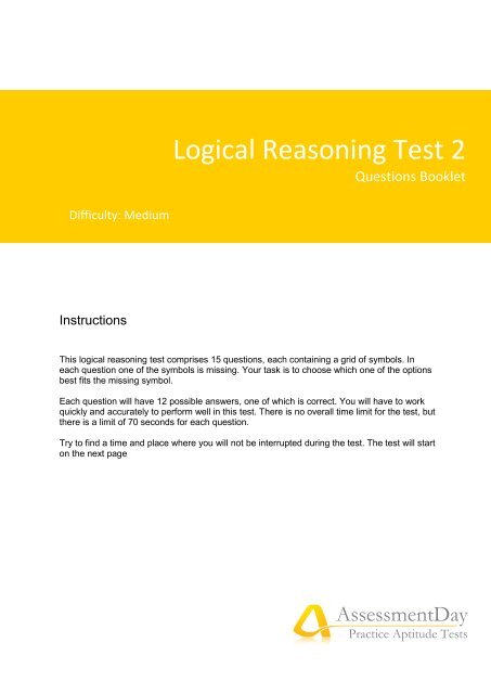 Logical Reasoning Questions PDF - Aptitude Test