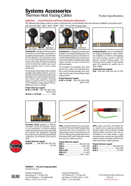 Systems Accessories - Thermon Manufacturing Company