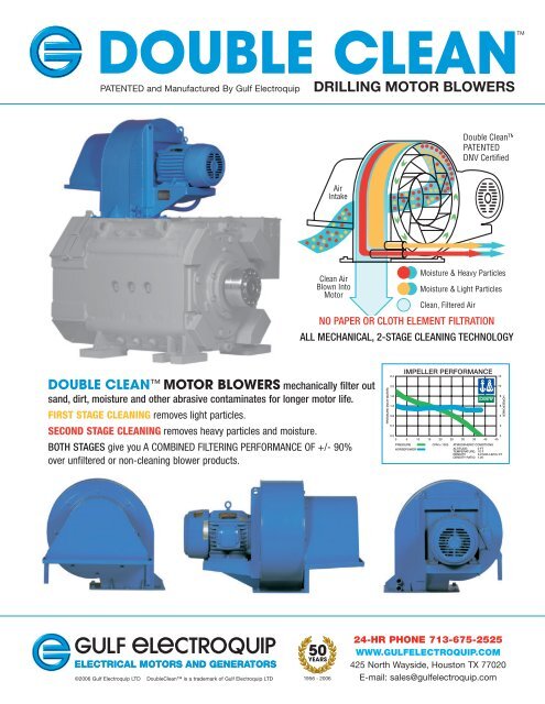 DOUBLE CLEAN™ MOTOR BLOWERS ... - Gulf Electroquip