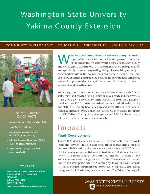 Washington state university yakima county extension