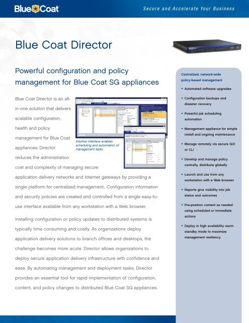 Blue Coat Director - Firewall Systems