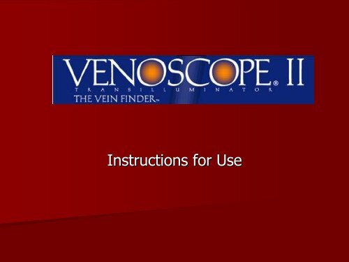 Venoscope II Instructions - Delasco