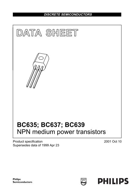BC635; BC637; BC639 NPN medium power transistors - PCP audio