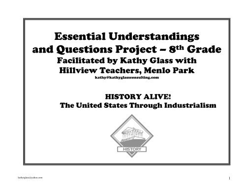HISTORY ALIVE! The United States Through Industrialism