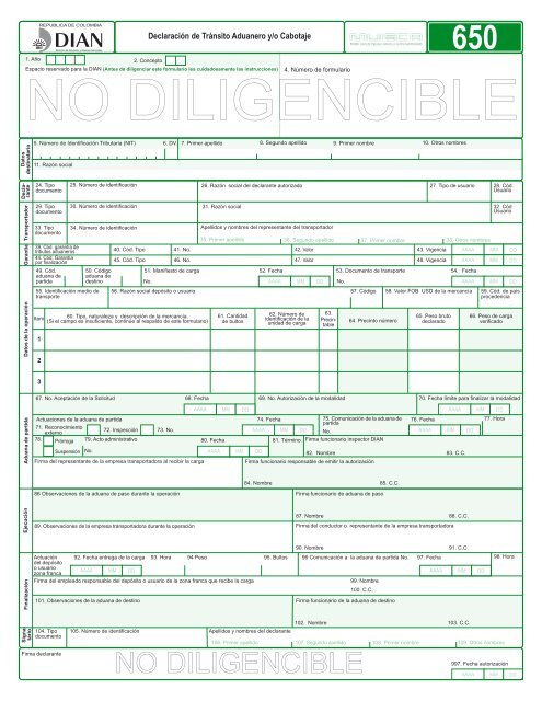 Formulario 650 - Actualicese
