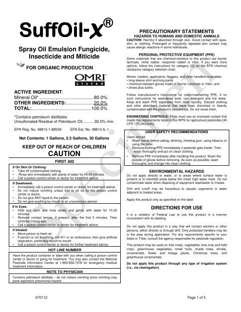 SuffOil-X - Johnny's Selected Seeds