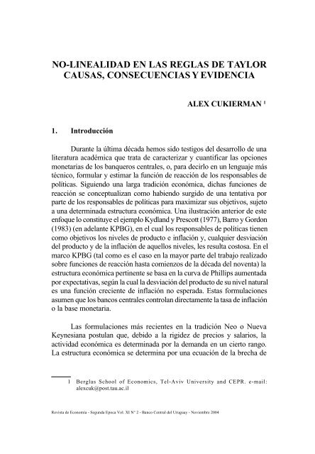 no-linealidad en las reglas de taylor causas, consecuencias y ...