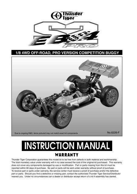 1/8 4WD OFF-ROAD, PRO VERSION COMPETITION BUGGY