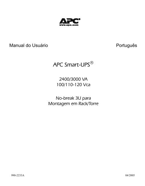 Инструкция для APC Smart-UPS RT RM 3000VA/2100W (SURTD3000RMXLI) своими ...