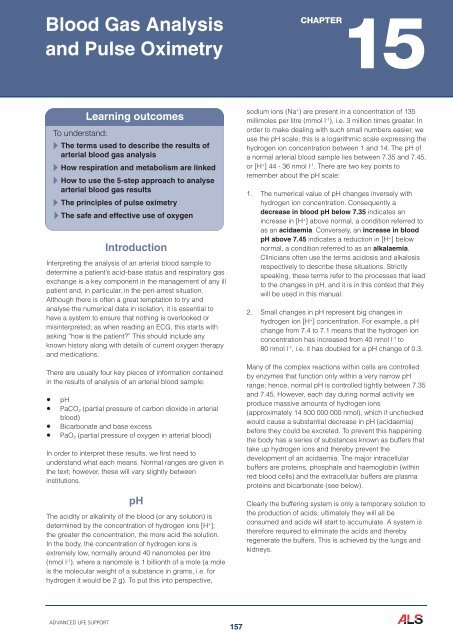 Blood Gas Analysis and Pulse Oximetry 15